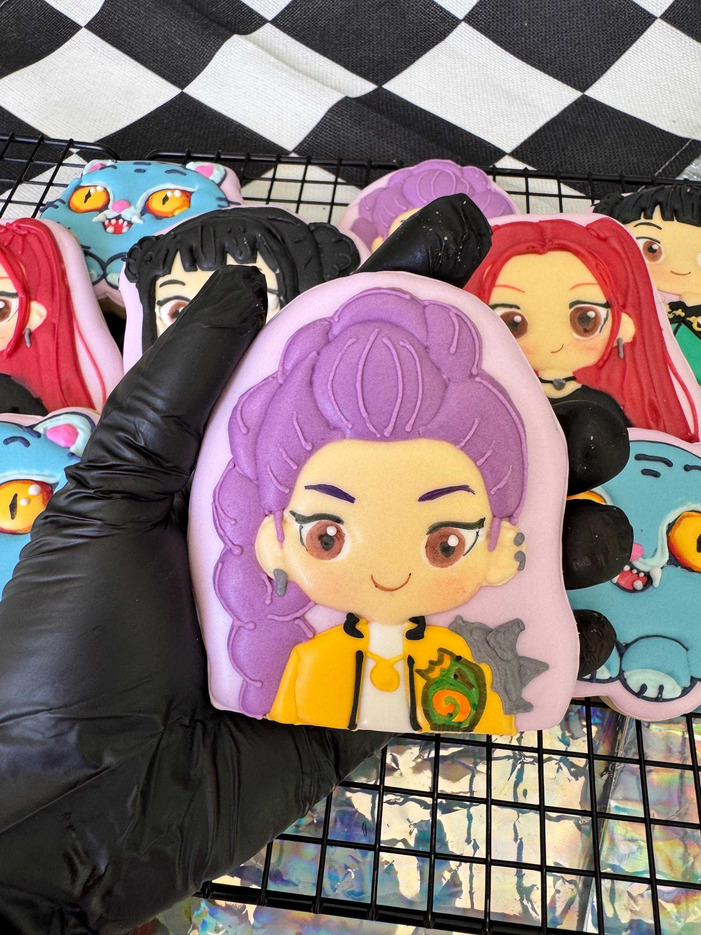 Kpop Demon Hunters Cookies Kpop Hunters Cookies Decorated (1 Dozen ...