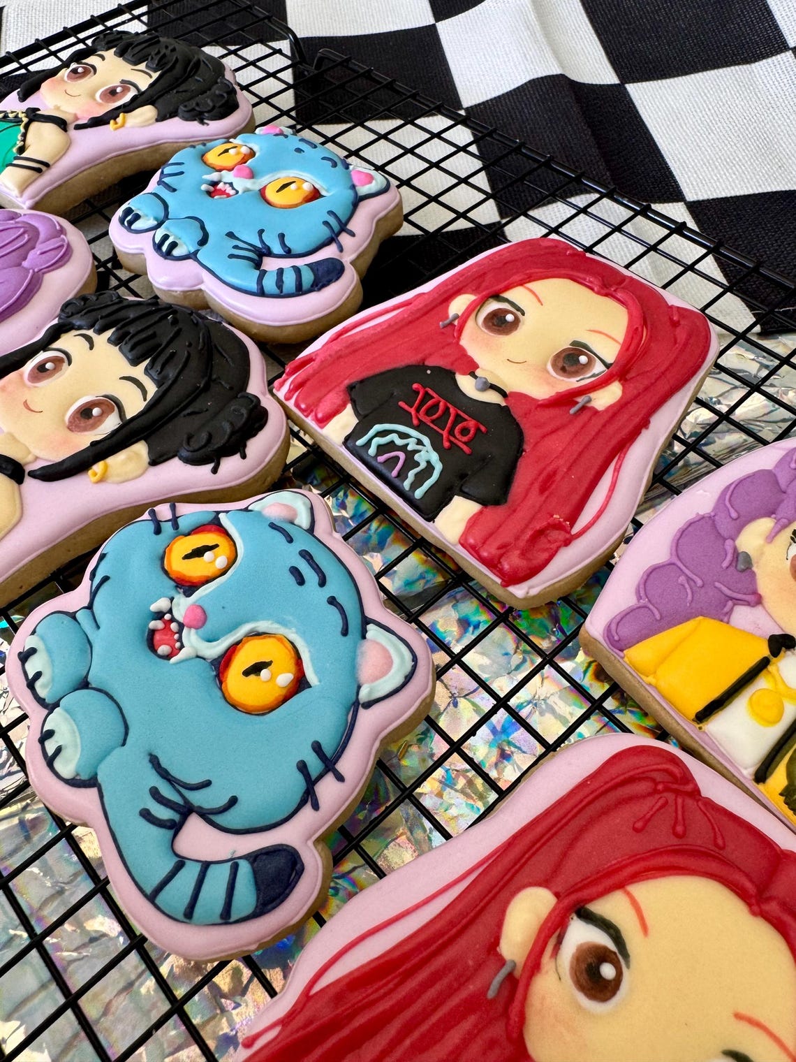 Kpop Demon Hunters Cookies Kpop Hunters Cookies Decorated (1 Dozen ...