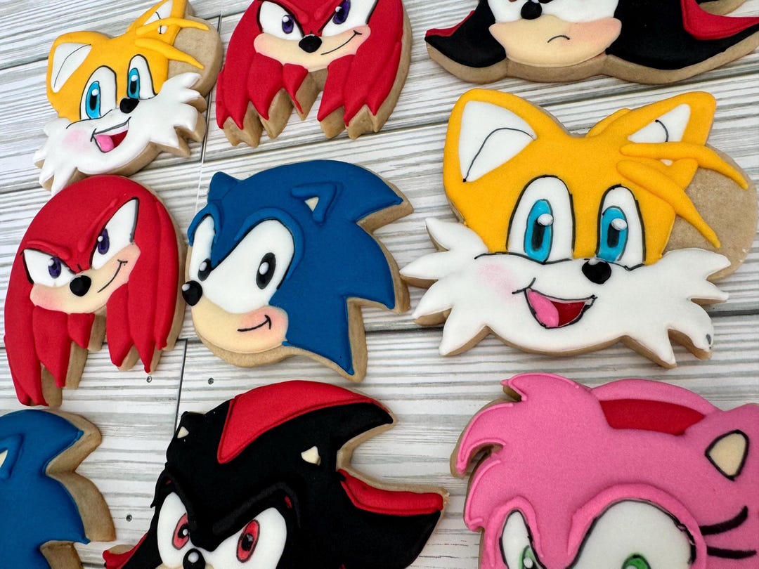 Sonic Cookies Decorated (1 Dozen) - Etsy