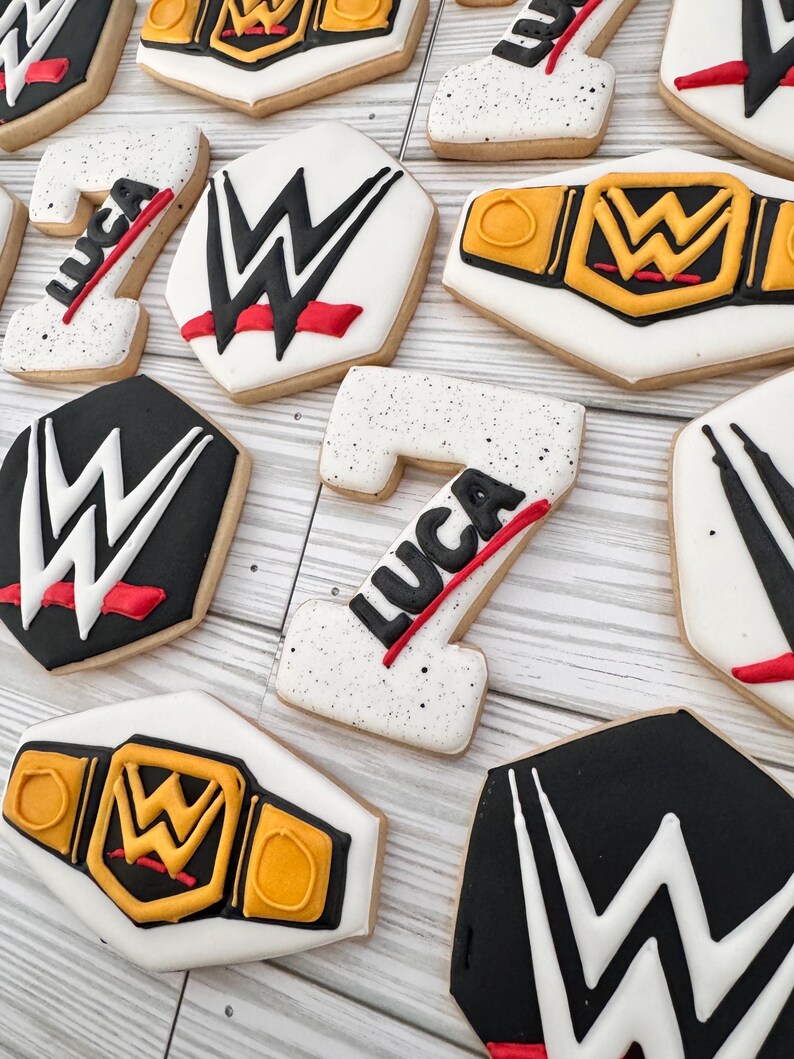 WWE Wrestling Cookies Decorated (1 Dozen) - Etsy
