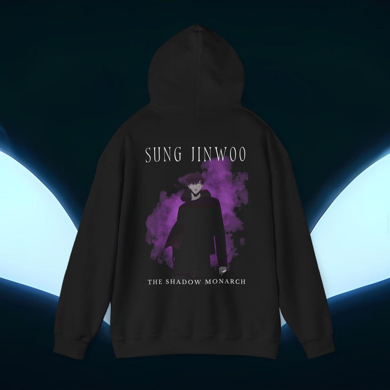 Solo Leveling Sung Jinwoo Graphic Hoodie, Shadow Monarch Hoodie, Anime ...
