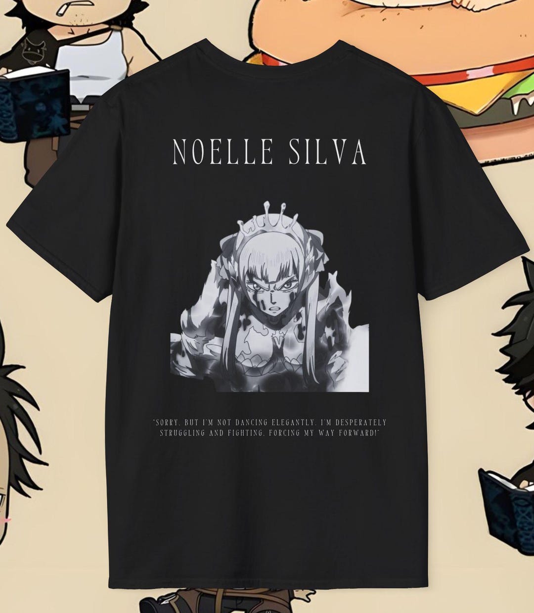 Black Clover Noelle Silva Graphic Tee, Anime Tshirts, Anime Gifts for ...
