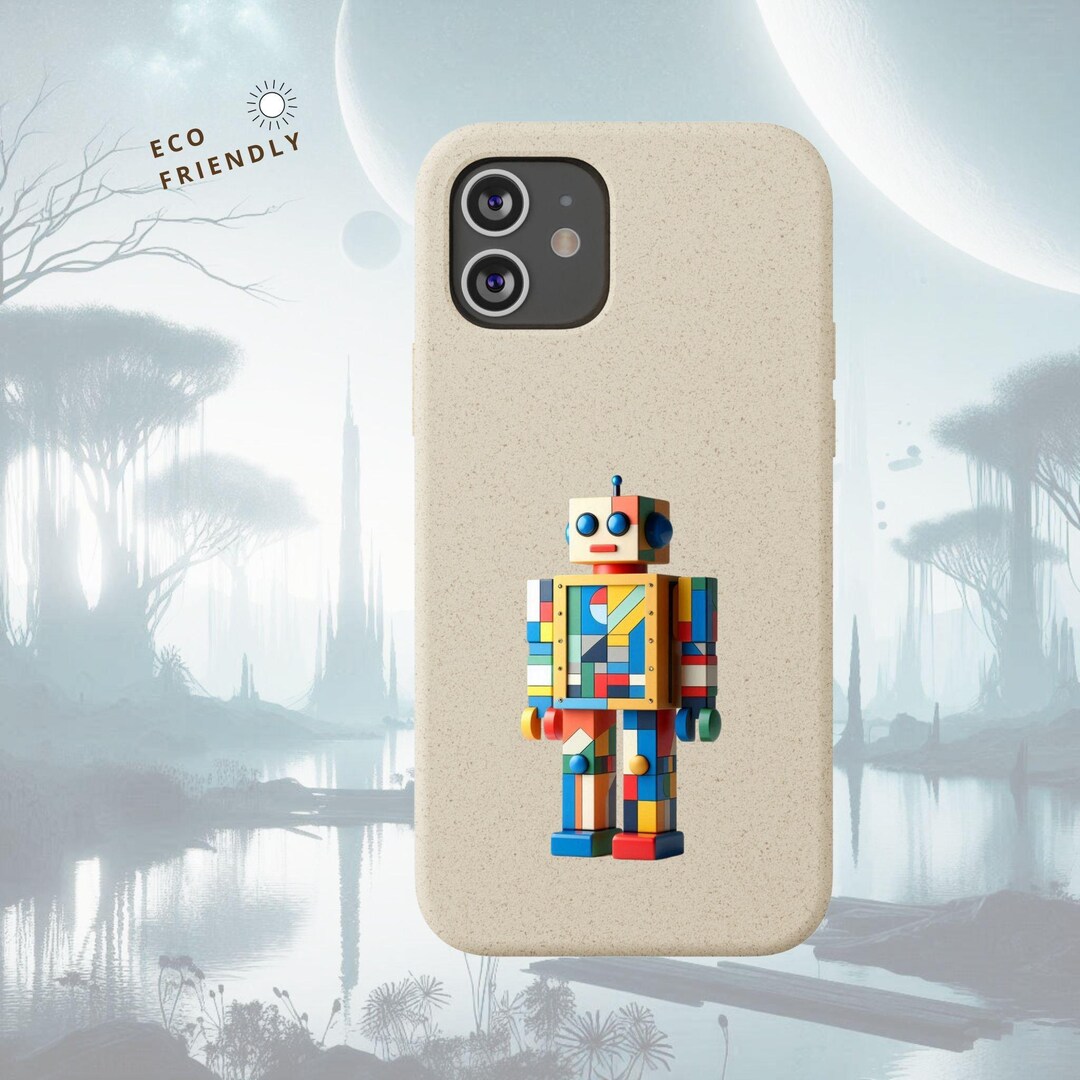 Phone Case De Stijl Robot, Blocks, Ecofriendly Mobile Phone Cover ...