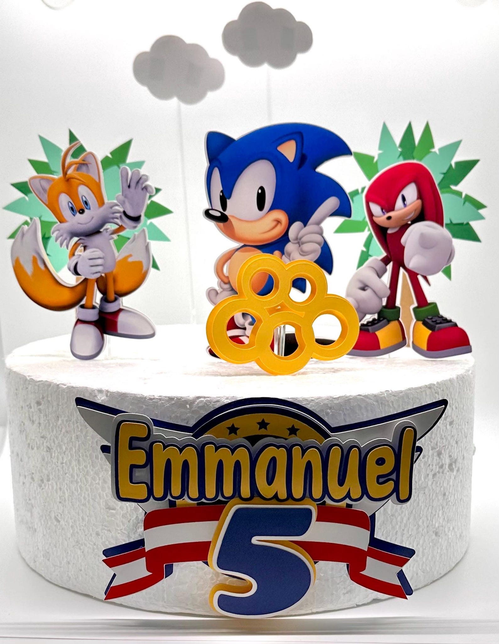 Sonic Inspired Theme Cake Topper - Sonic Party Decor - Etsy
