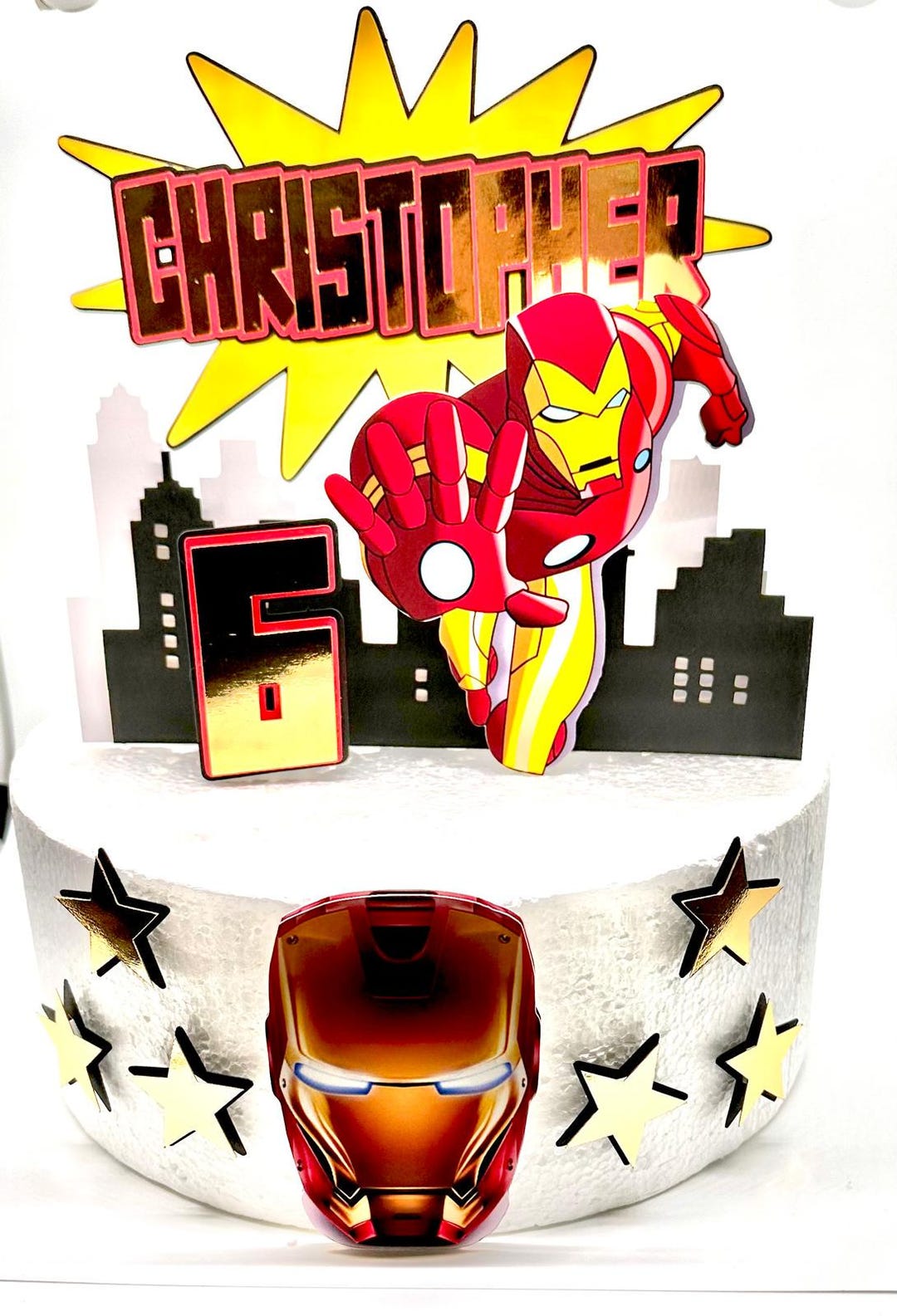 Iron Man Inspired Theme Cake Topper - Iron Man Party Decor - Etsy