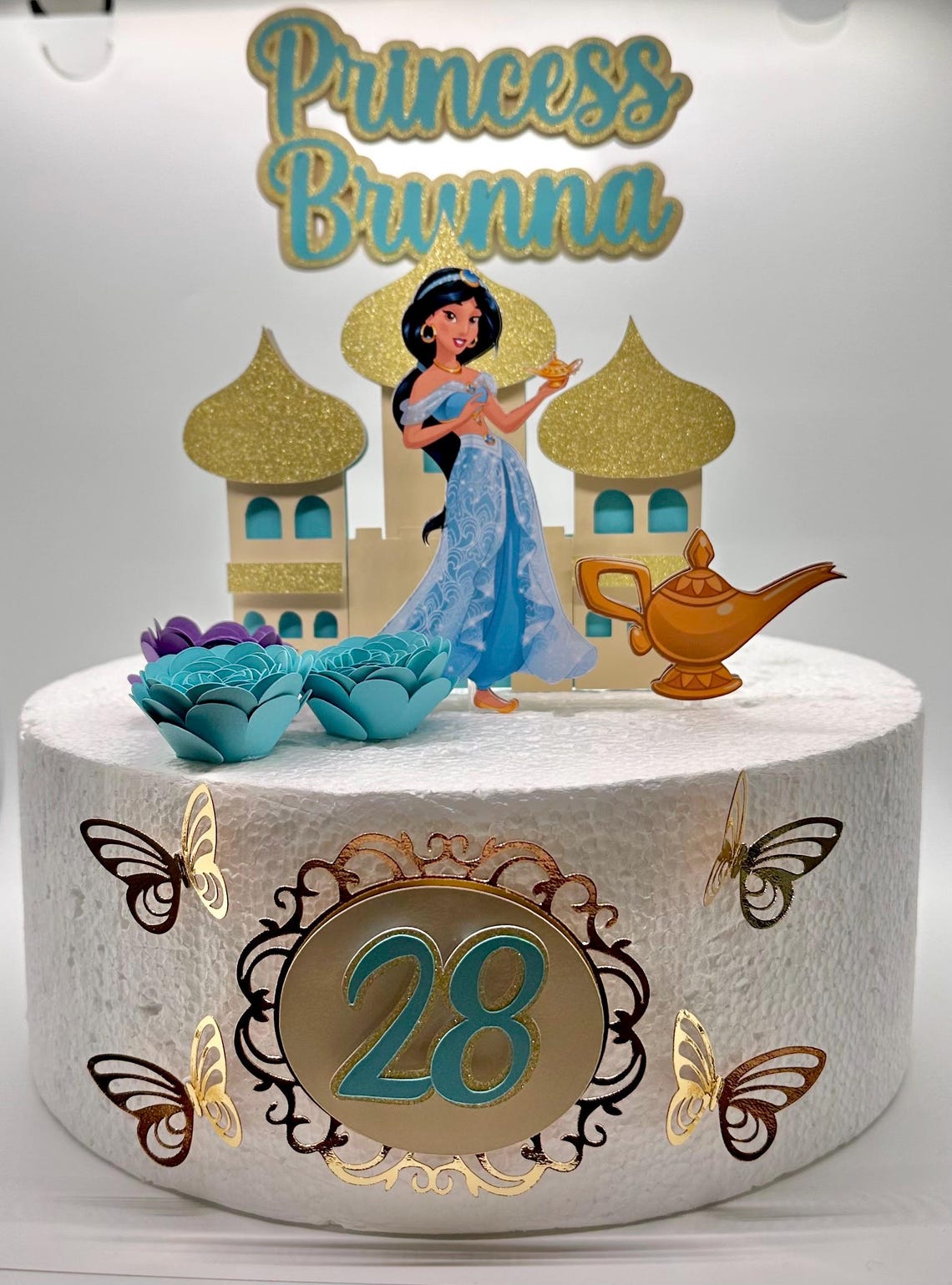 Princess Jasmine Cake Topper – Handmade Birthday Party Decor. - Etsy