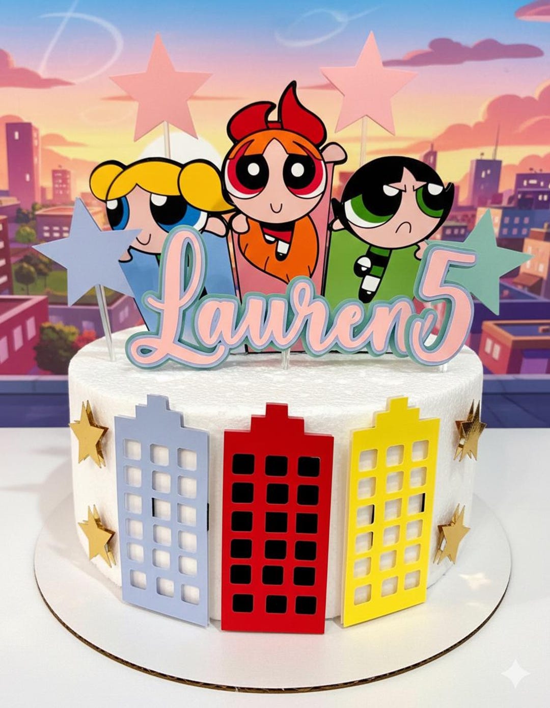 Powerpuff Girls Cake Topper - Handemade Party Decor. - Etsy