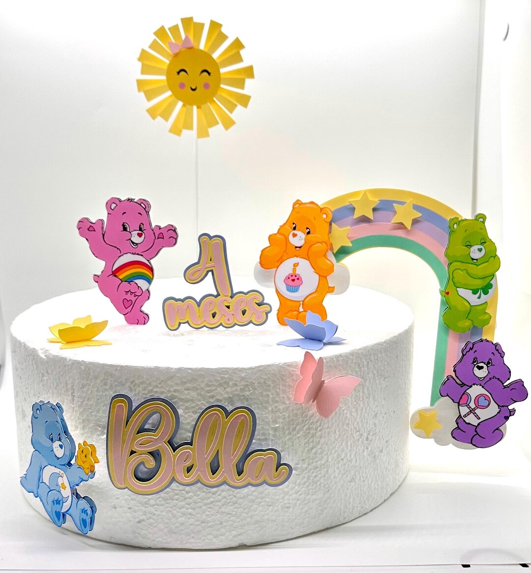 Care Bears Inspired Theme Cake Topper - Care Bears Party Decor - Etsy