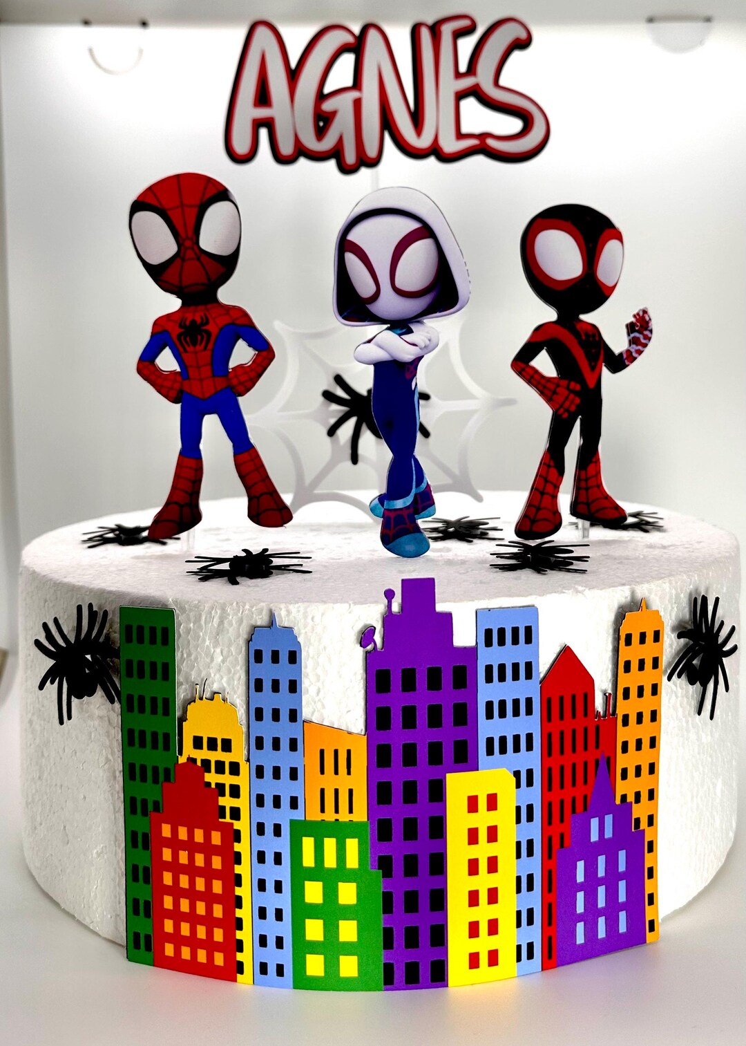Spidey and His Amazing Friends Inspired Theme Cake Topper - Spidey ...