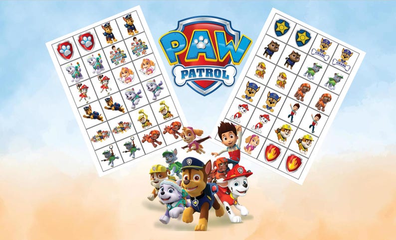 Paw Patrol Unique Memory Game for Kids - Etsy