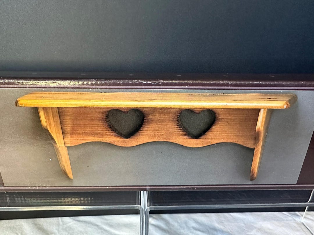 New Vintage Wood Sweetheart Shelf With 2 Heart Cutouts 1980’s NIB - Etsy