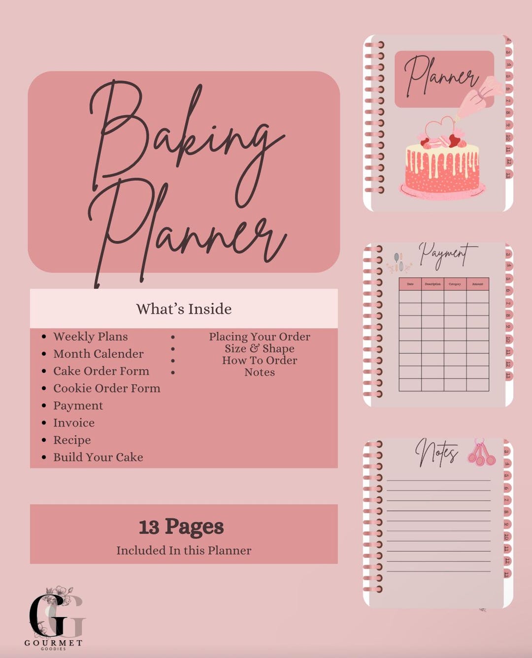 Baking Digital Planner 2025 Bundle - Etsy