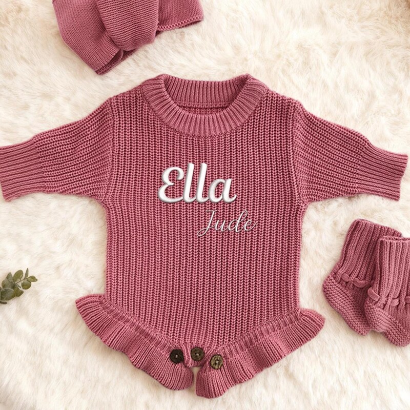 Ruffled Romper Embroidered - Etsy