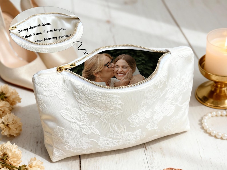 Personalized Photo Wedding Clutch, Custom Bridal Handbag, Mother of the ...