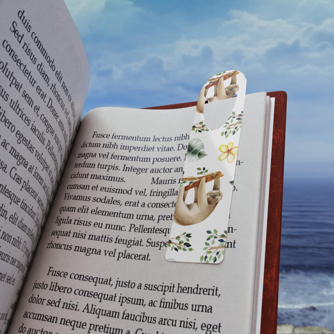 Sloth Bookmark, Sloth Gift , Reading Book Mark, Sloth Lover Gift, Cute ...