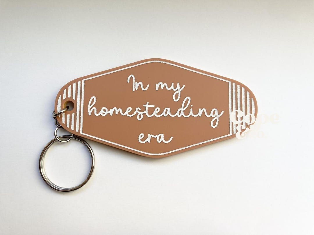 Homesteading Era Acrylic Motel Key Inspired Keychain | Homesteader ...