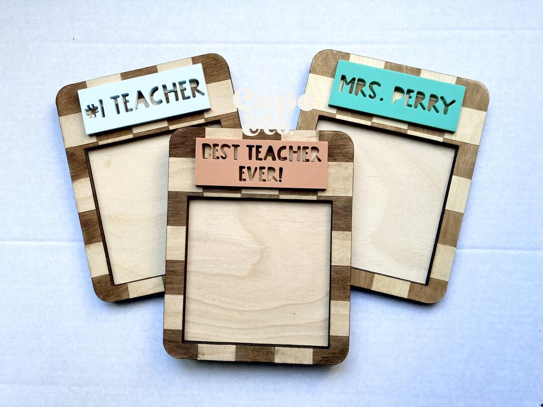 Checkered Wood and Acrylic Post-it Note Holder | Checkered | Teacher ...