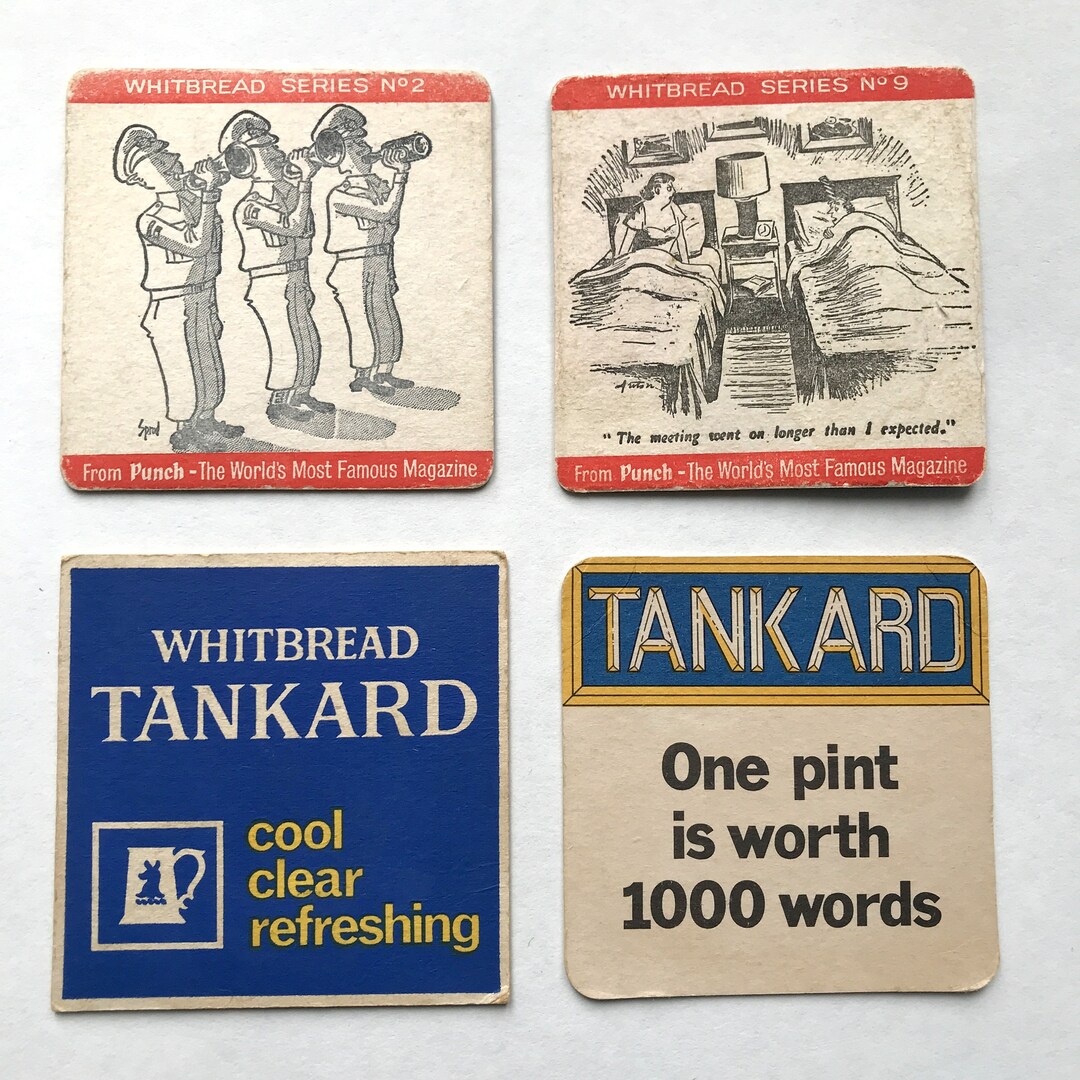 Vintage 1960s / 1970s Whitbread Beer Beermats Beer Mats Breweriana Set ...