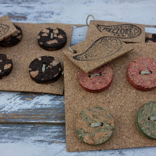 Cork Buttons - Etsy