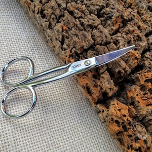 Cork Leather Embroidery Scissors Sheath /case & Heart Fob, Vegan ...