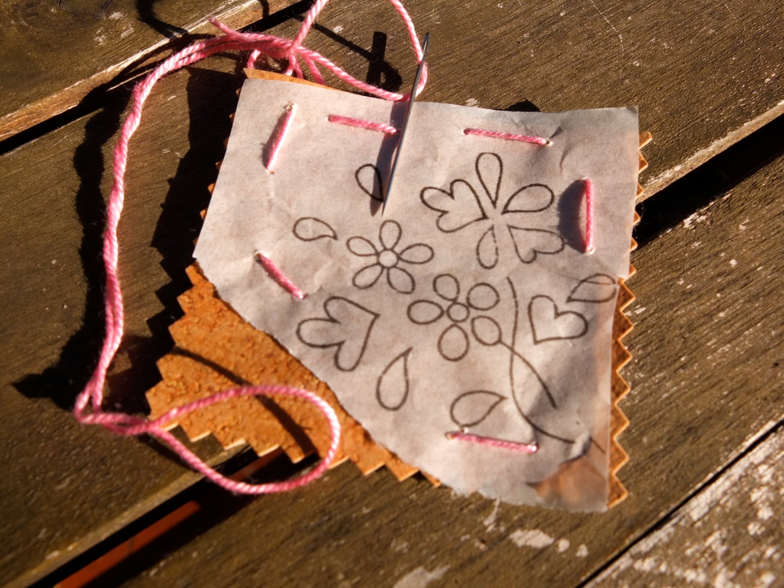 Cork Fabric Craft Kit Hand Made Brooch Embroidery Kit DIY - Etsy