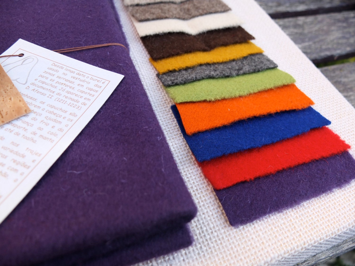 Purple Boil Wool Fabric Portuguese Burel Similar to Felt - Etsy