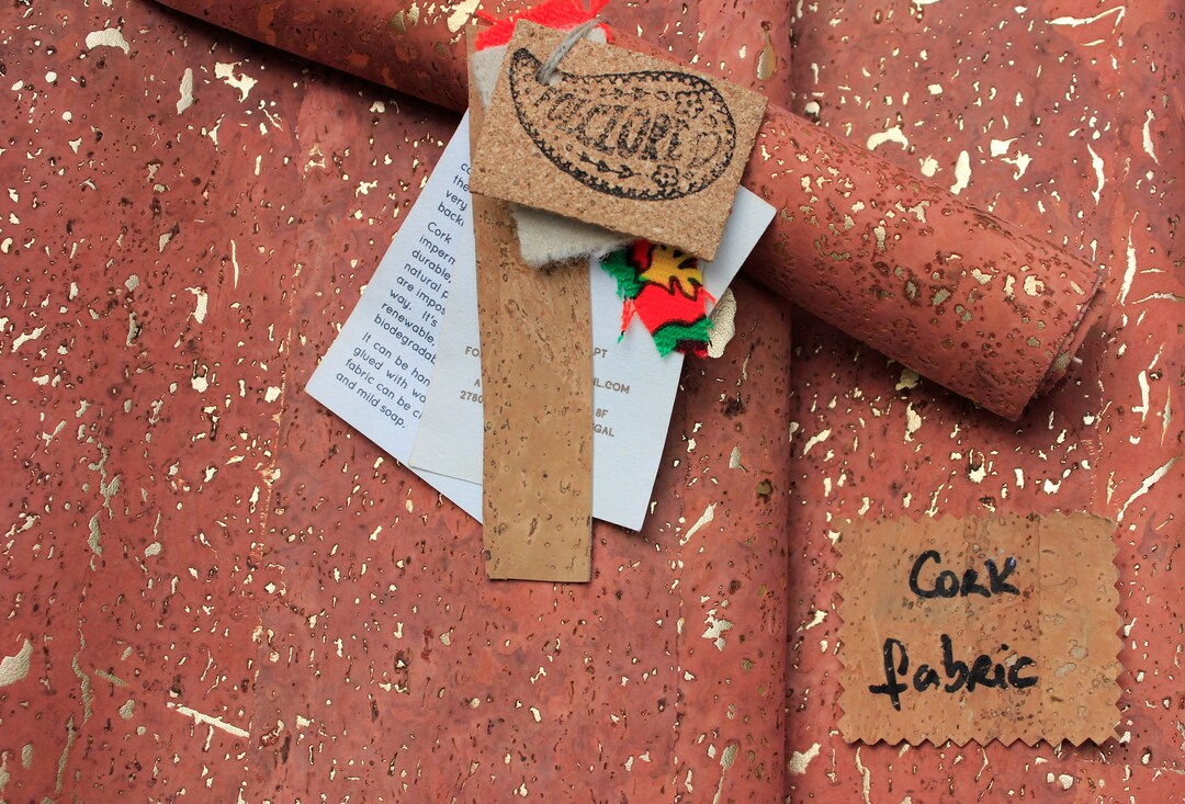 Rose Gold Flecked Cork Leather, Beautiful Metallic Cork Board Fabric ...