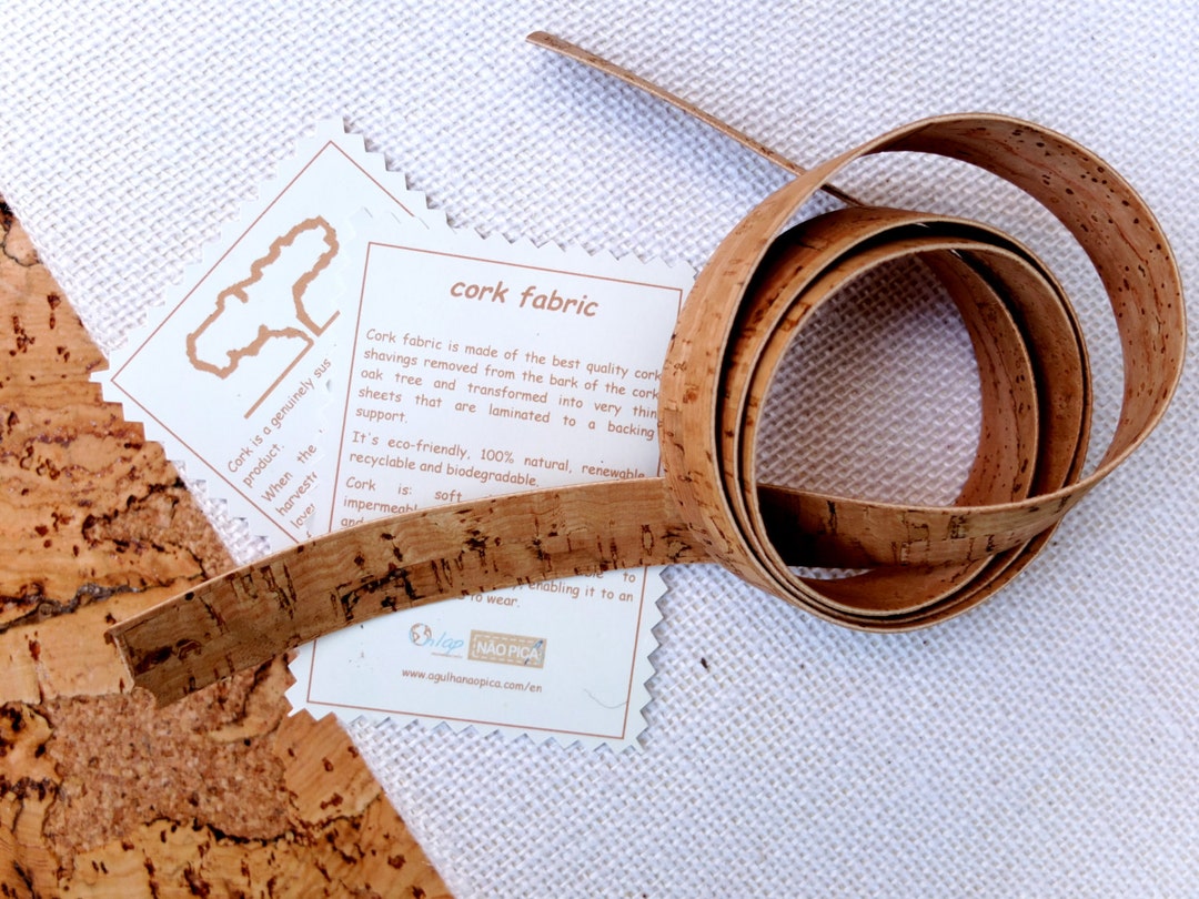 Cork Leather Strap for Handbag, 1m (39 3/8"), 2cm Wide (3/4"), Made of ...