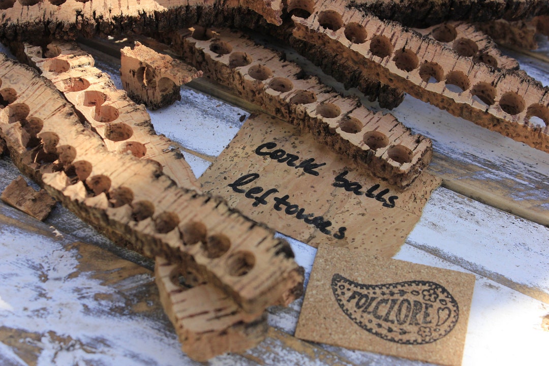 Cork Leftovers, Cork Strips W/ Small Holes Punched Out, Cork by Product ...