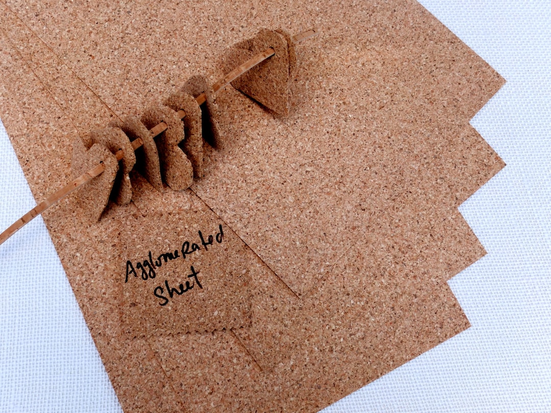 Thin Agglomerated Cork Sheets, 8 Eco Friendly Sheets for Your Paper ...