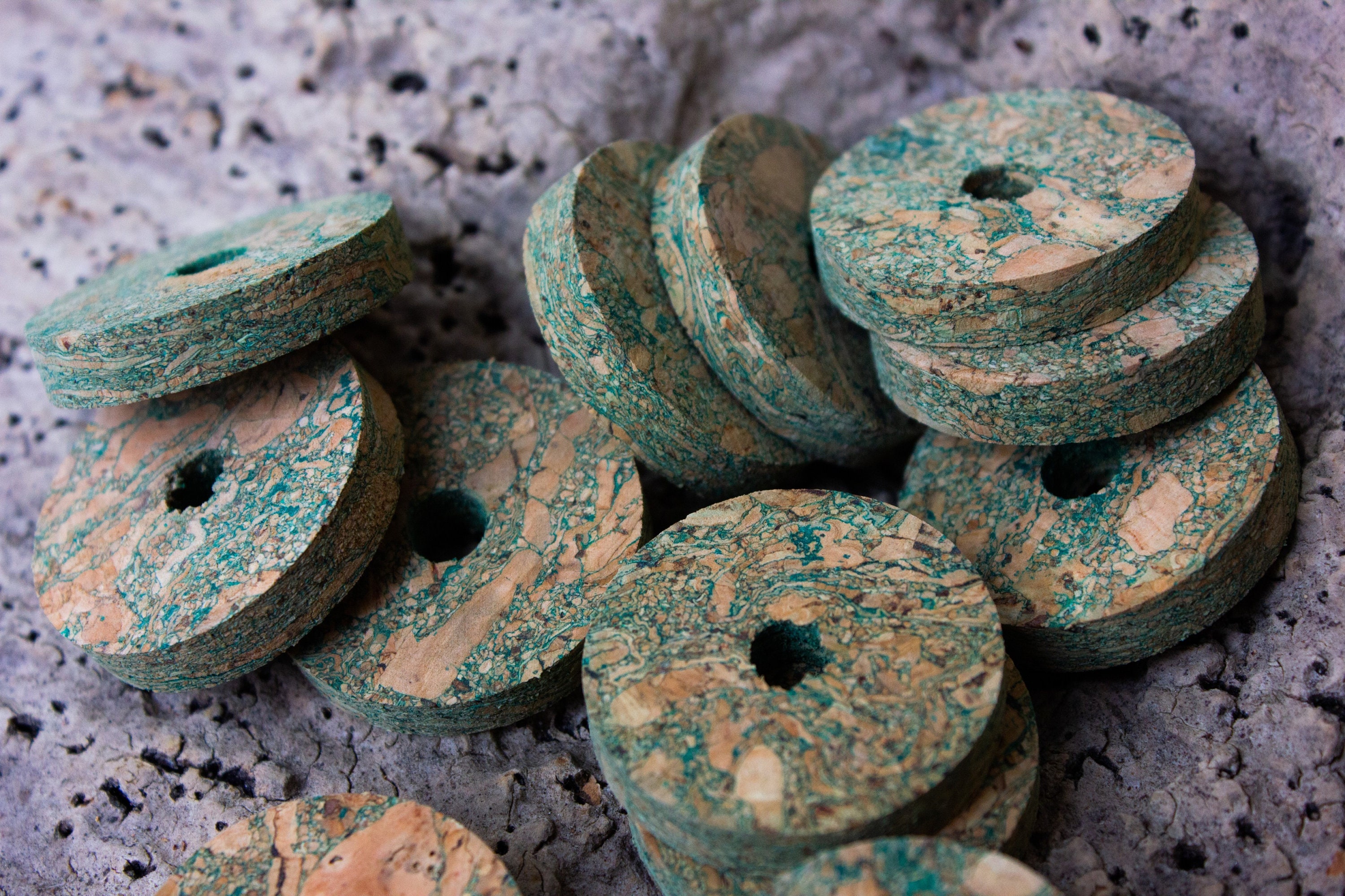 Green Cork Discs for Jewellery & Organic Crafts. Agglomerated - Etsy UK