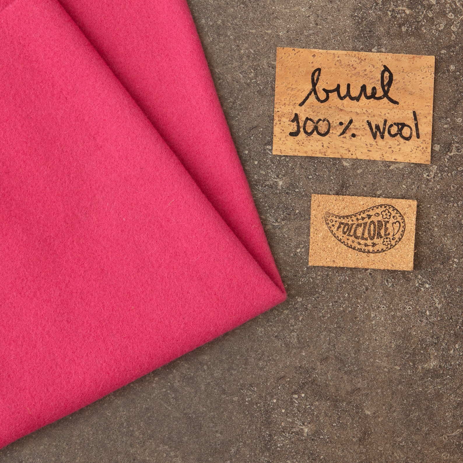 Pink Boiled Wool Fabric, Portuguese Burel, Similar to Felt, Handcrafted ...