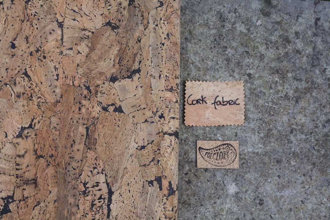 Cork Fabric W/ Natural Cork Pattern and Different Backings, Including ...