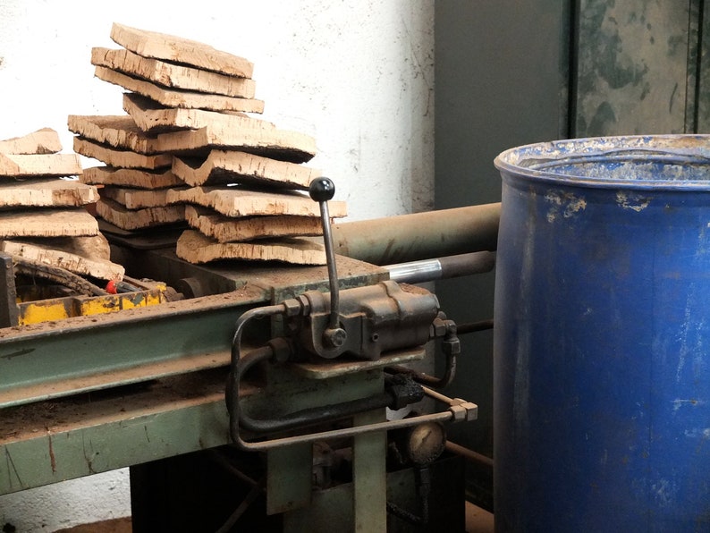 Washed blue cork fabric by the meter /yard. Portuguese | Etsy