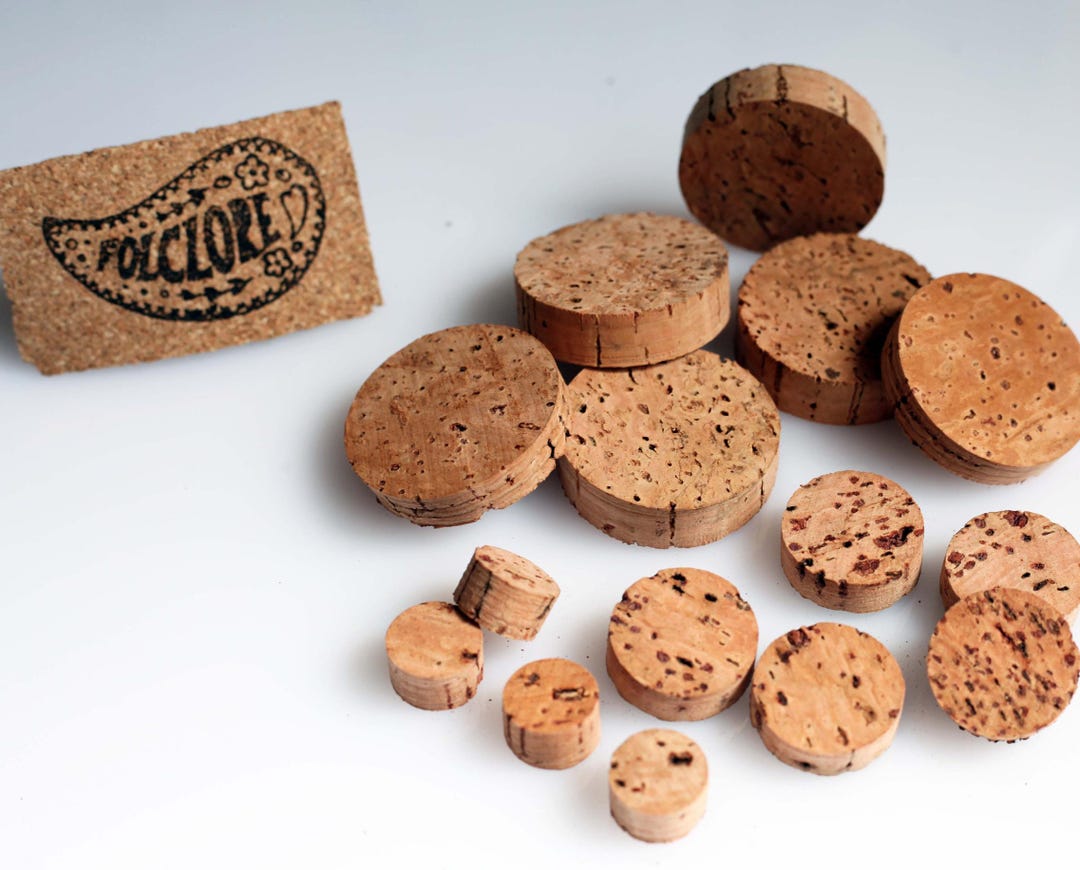 Original Cork Slices, Cork Discs, Sustainable Craft Supplies for DIY ...