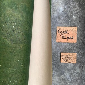 Green Cork Paper Sheet, Half Meter/yard. for Tags, Labels, Scrapbooking ...