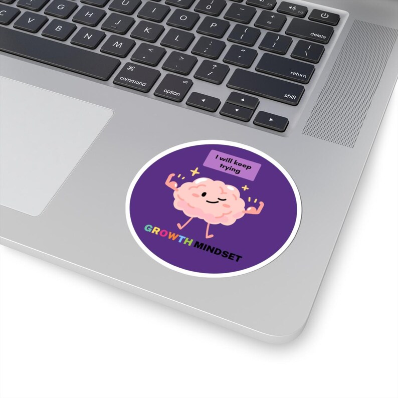 Growth Mindset Stickers, Cute Brain Design, Positive Affirmation ...