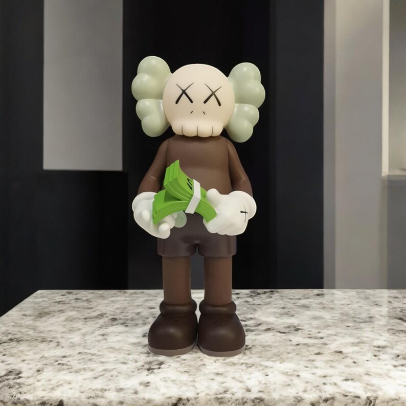 Kaws-inspired Money Counting Statue Modern Art Decor for Home & Office ...