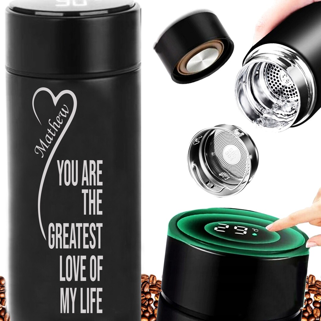 Personalized Engraved Thermos – Custom Valentine’s Gift for Him & Her ...