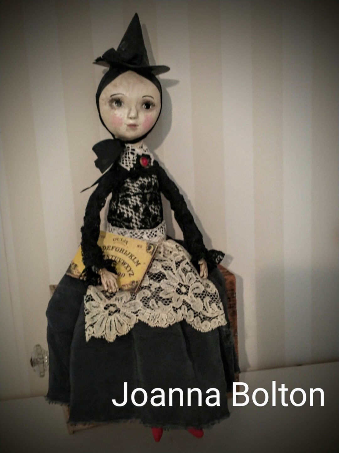 Victorian Witch ouija Board Folk Art Paper Mache Handmade - Etsy