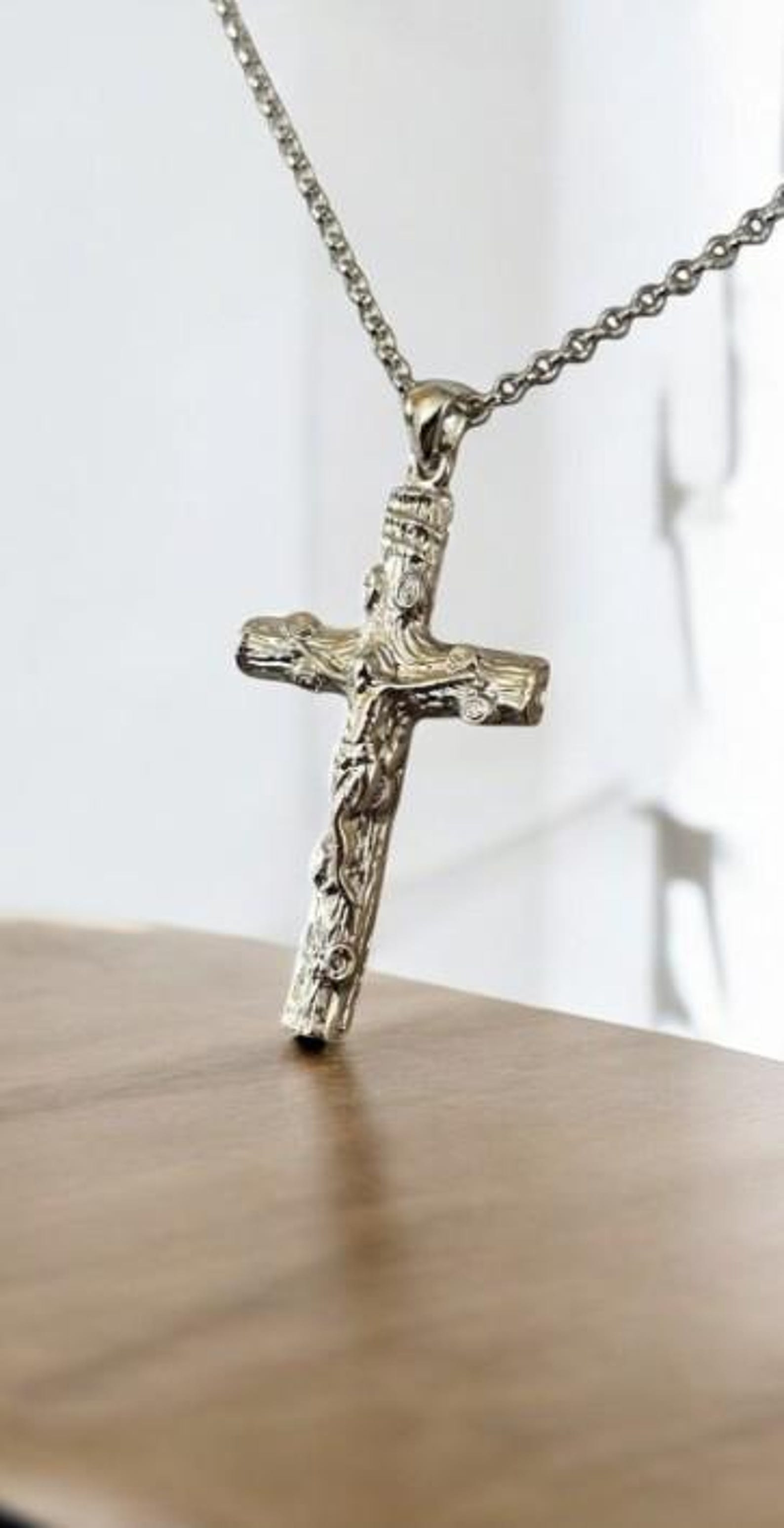 Silver Plated INRI Cross Necklace, Religious Jewelry - Etsy