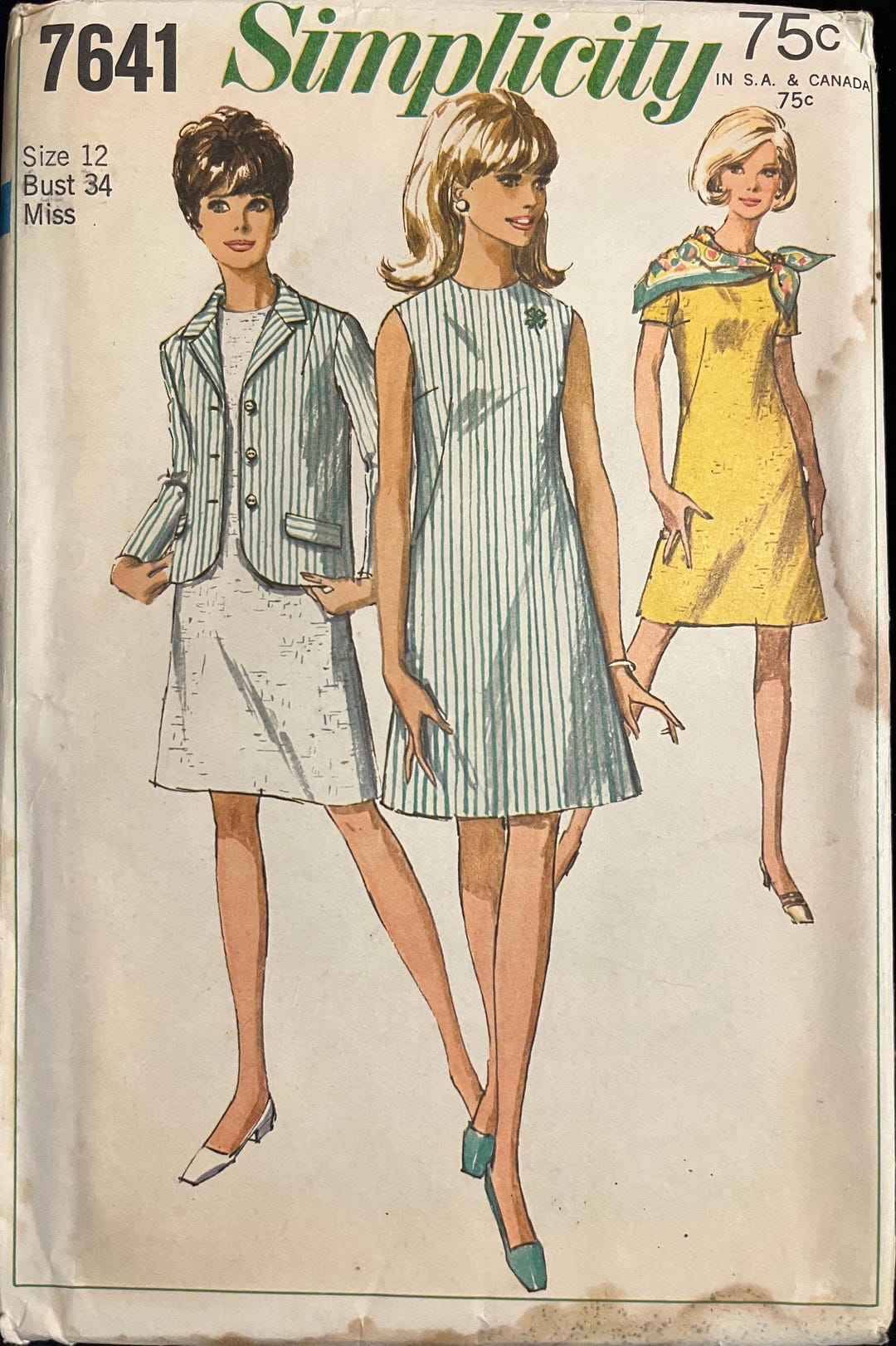 Simplicity 7641 1960's 4-H Dress and Jacket in Juniors' and Misses ...