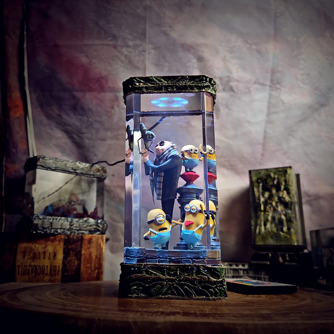 Minion Lamp, Funny Lamp, Stole the Moon, Cartoon Lamp, Birthday Gift ...