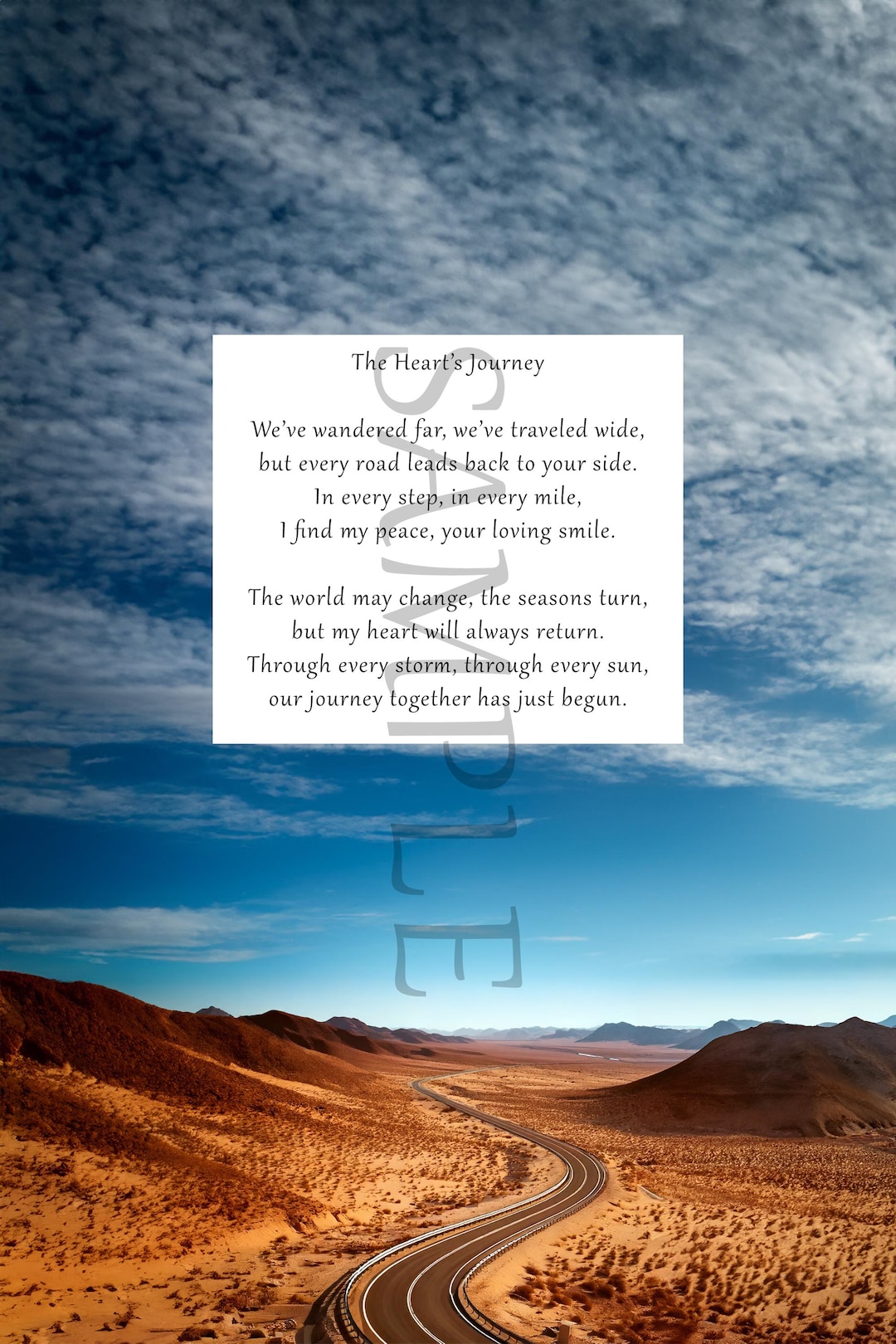 Love Poem: the Heart's Journey - Etsy