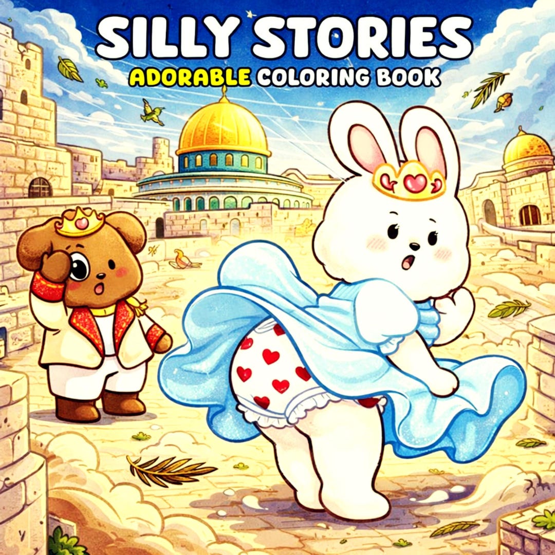 Silly Stories – Bold and Easy Coloring Book, 55 Cute Funny Scenes, Cozy ...