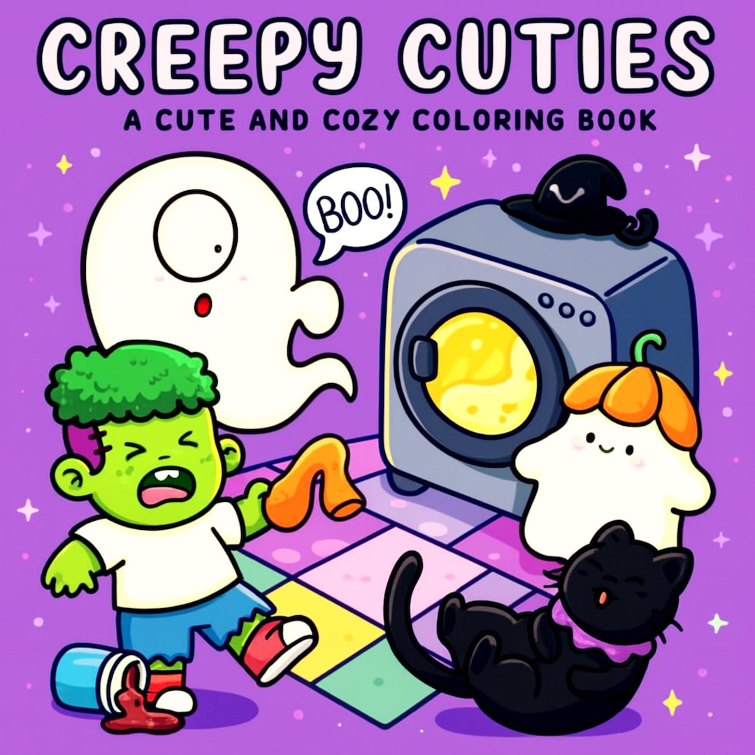 Creepy Cuties Bold and Easy Coloring Book for Adults and Teens – Cute ...