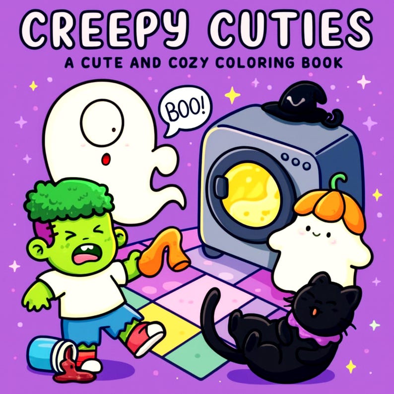 Creepy Cuties Bold and Easy Coloring Book for Adults and Teens – Cute ...