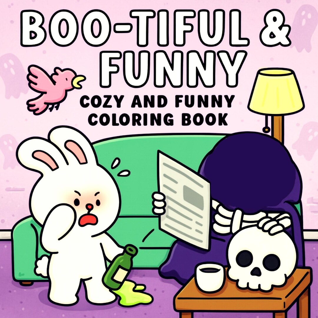 Boo-tiful & Funny Bold and Easy Halloween Coloring Book for Adults and ...
