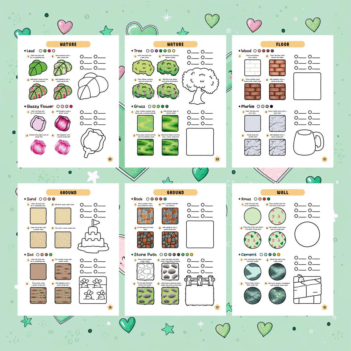 How to Draw Patterns Coloring Book – 32 Easy Designs (digital Download ...