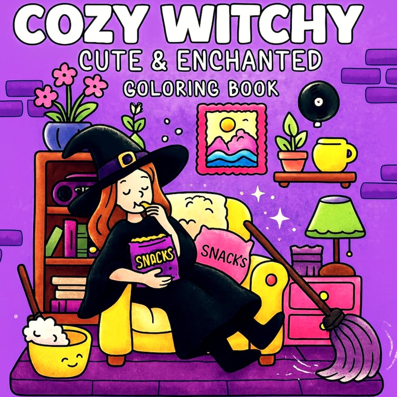 Witchy Coloring Pages - Etsy